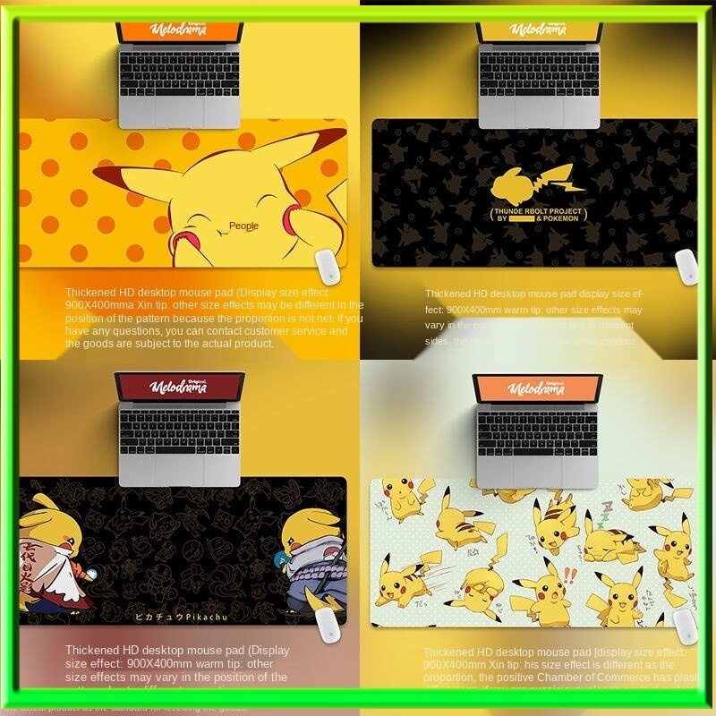 Pikachu Cute Mouse Oversized Office Computer Keyboard Pad Desk Mat ...