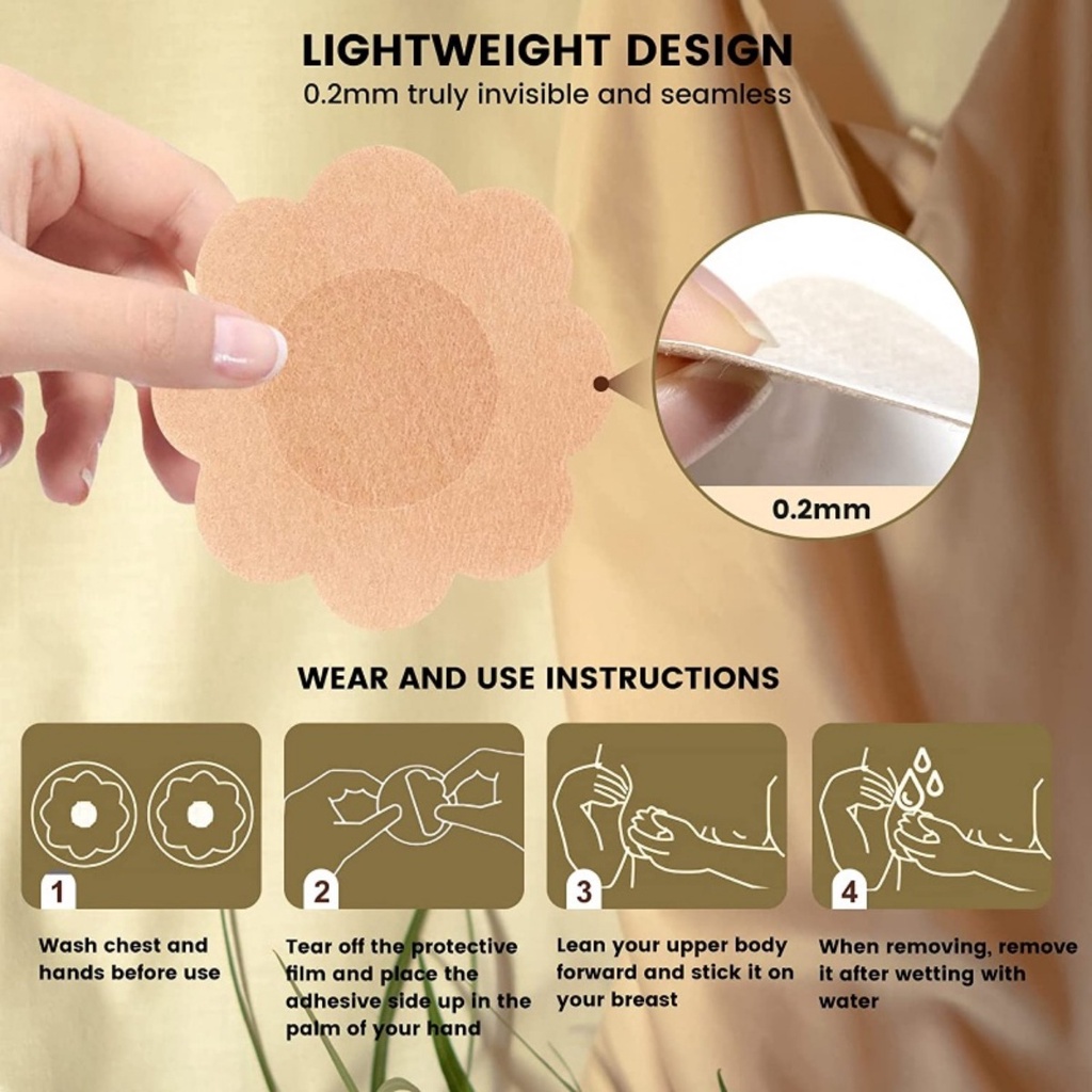 ZXYOUPING 300 PCS Invisible Nipple Tape Disposable Nipple Pad Tapies ...