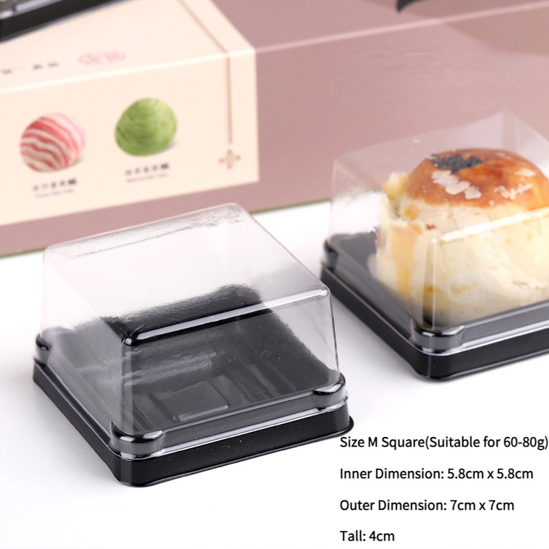 20 PCS Dessert Packaging Box Pastry Egg Yolk Puff Moon Cake Plastic ...