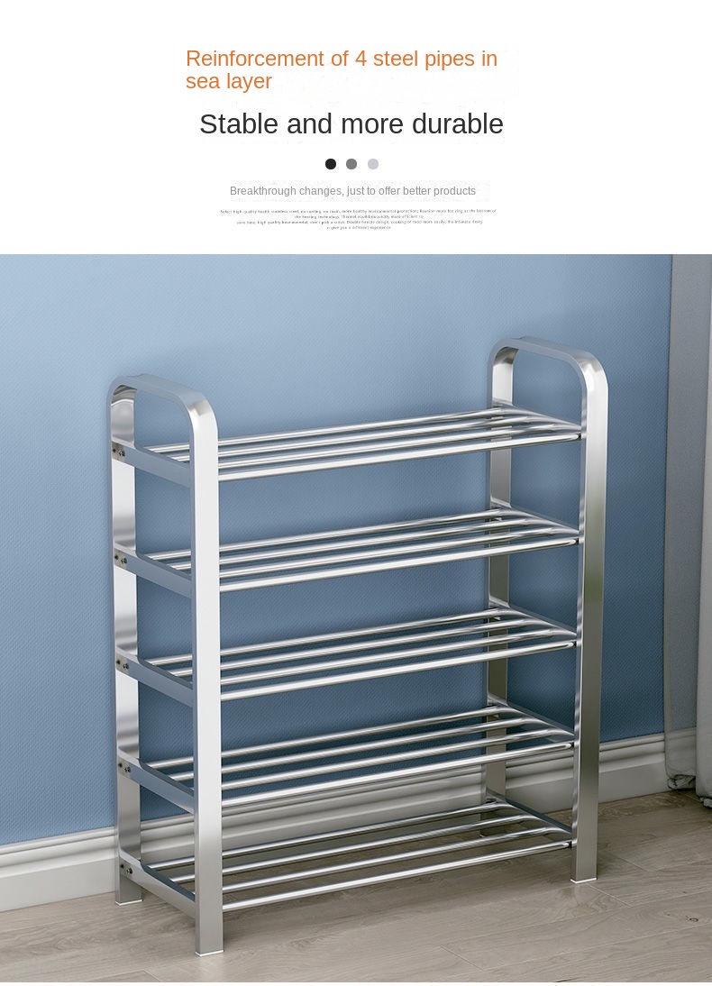 Stainless Steel Shoe Rack Dust-Proof Dormitory Household Storage Rack ...