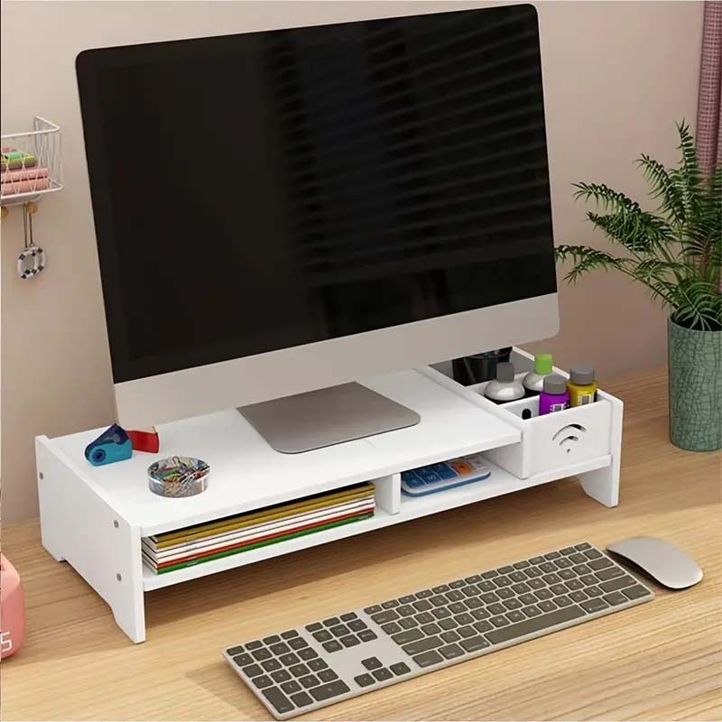 Monitor Rack Laptop Computer Monitor Stand Riser Shelf Keyboard Rack ...