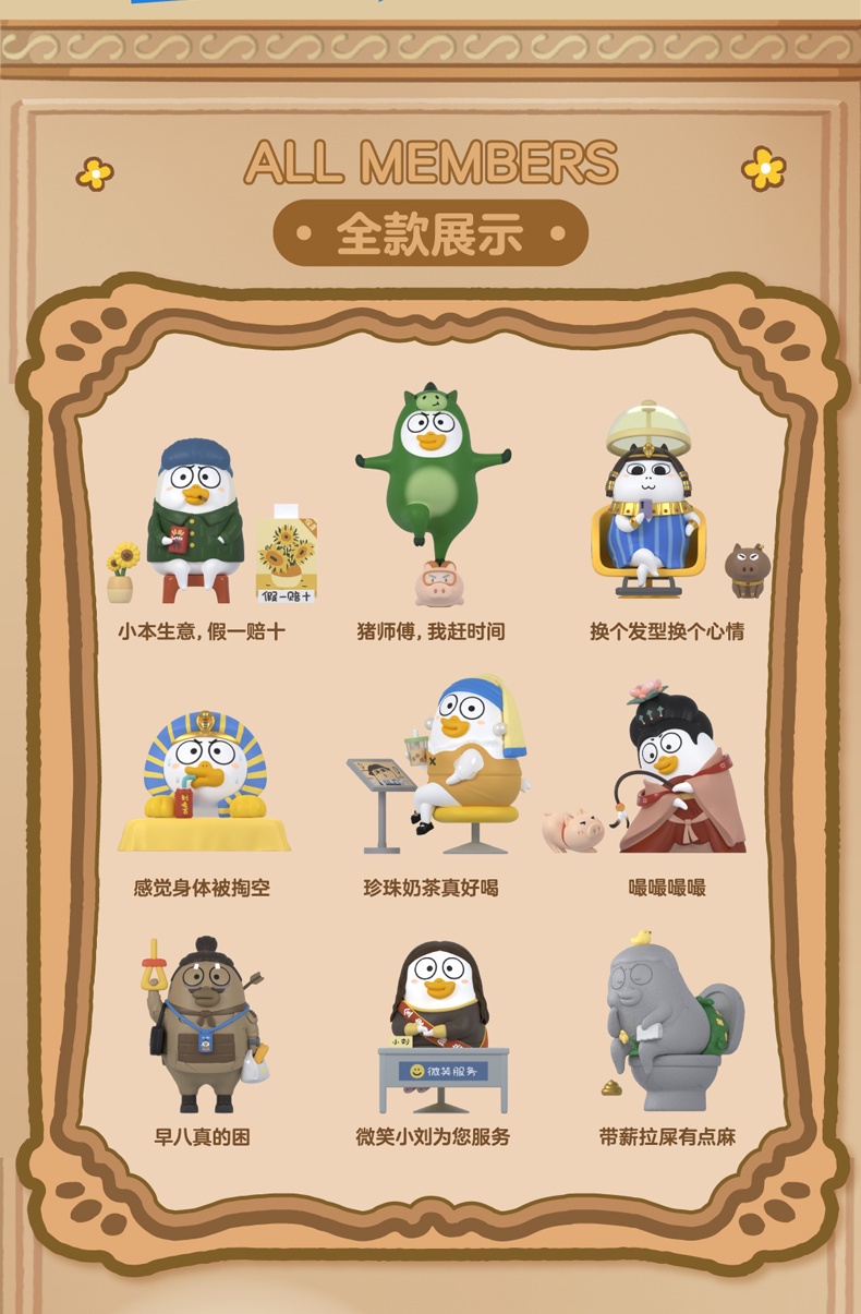 DUCKYO Inappropriate Museum Series Cute Kawaii Action Figures Mystery ...