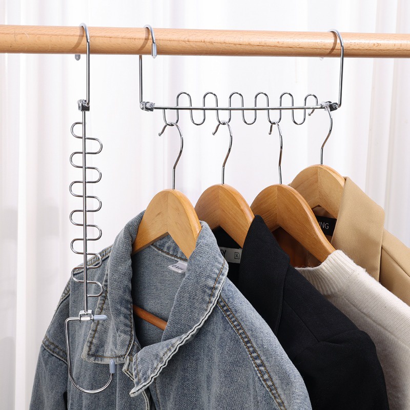 Multi-port Stainless Steel Clothes Hangers - Multifunctional Space ...