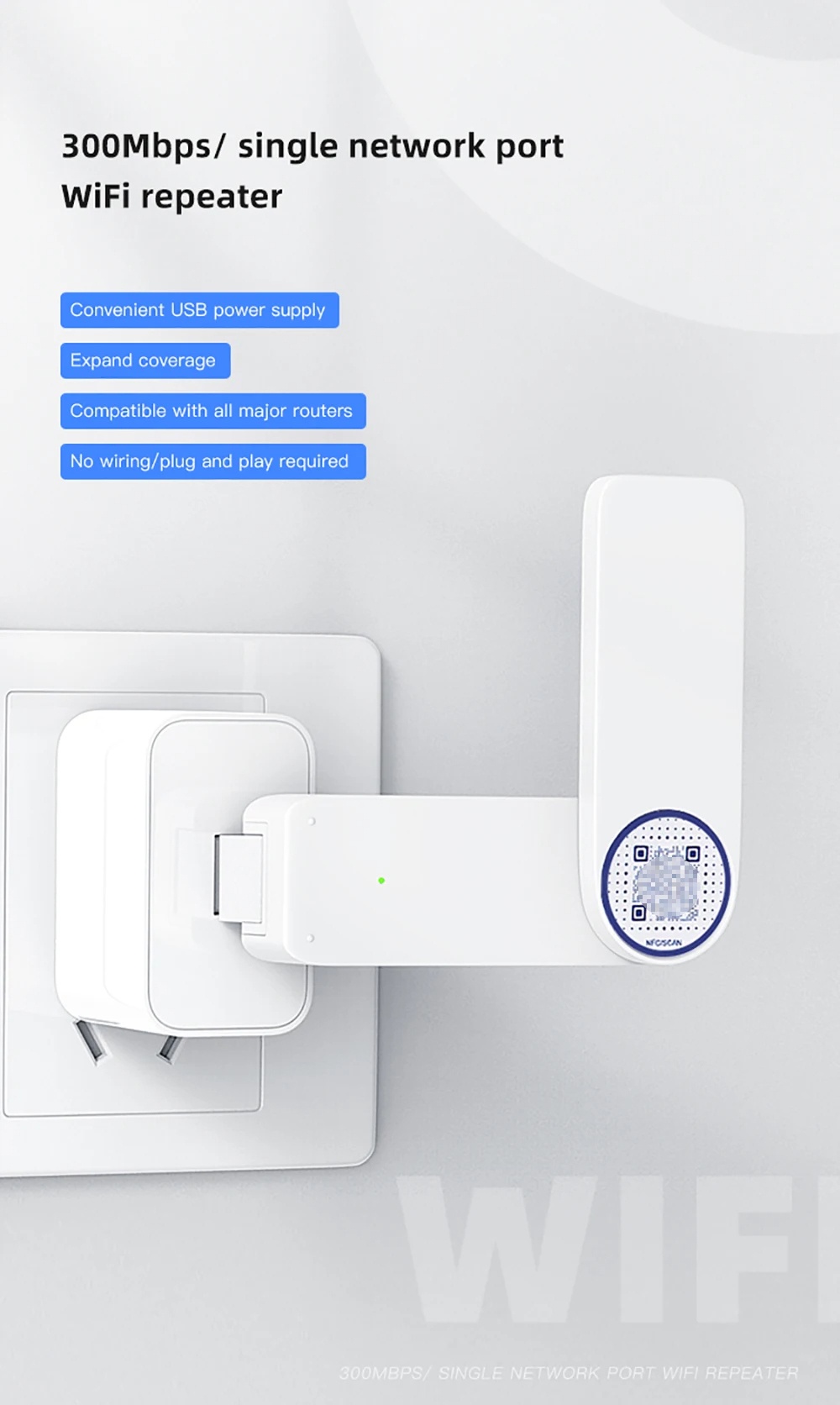 Wireless USB WiFi Repeater 300Mbps WiFi Extender Booster Router 802.11N ...