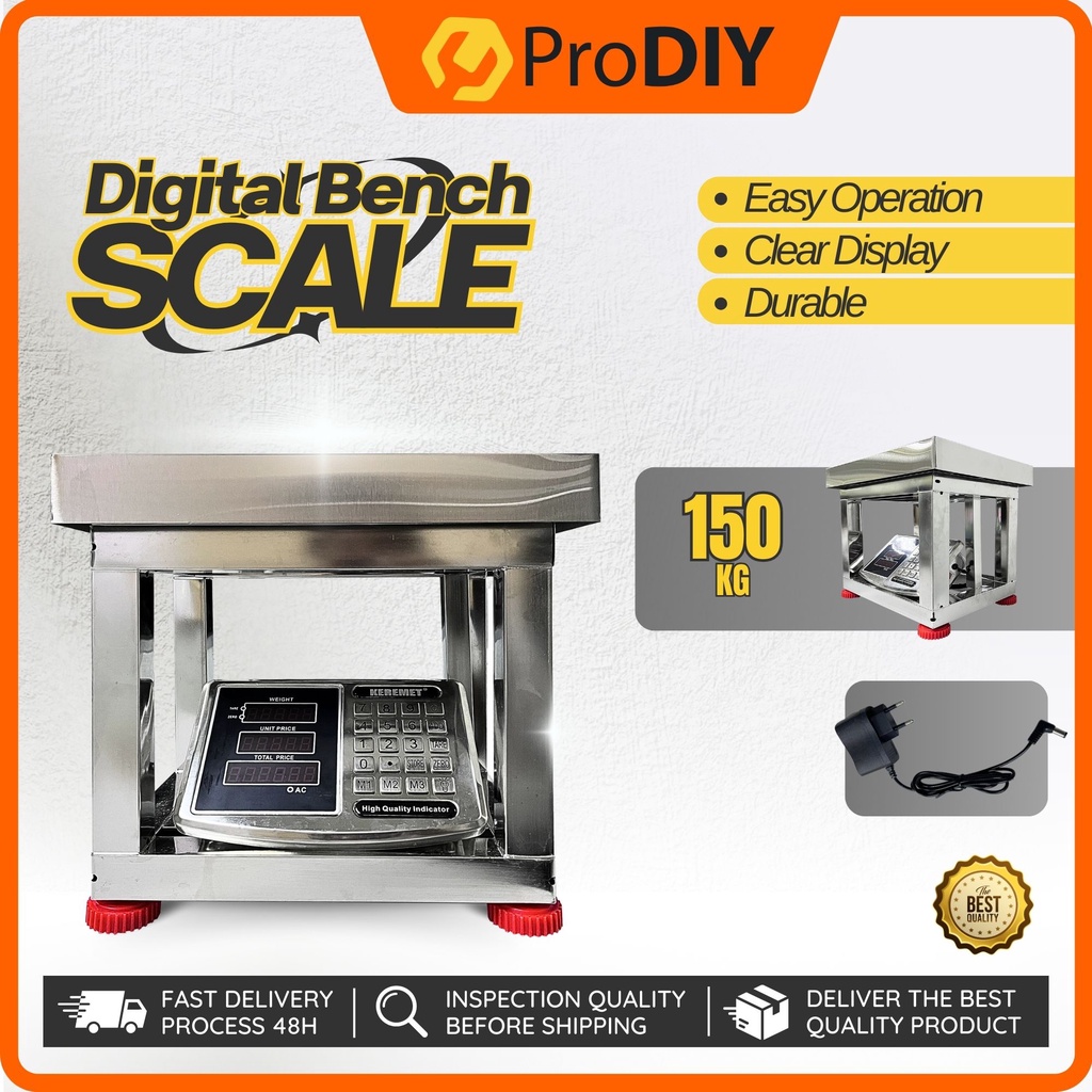 150KG Stainless Steel Platform Bench Table Scale Digital for Market ...