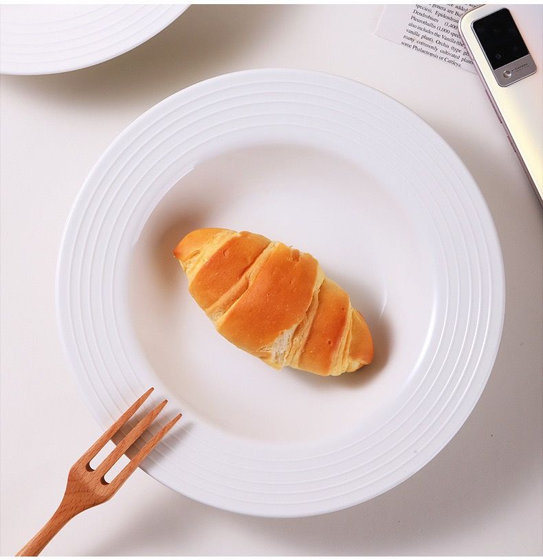 Pasta Western Cuisine Plate Ins Style Simple Thread Straw Hat Plate ...