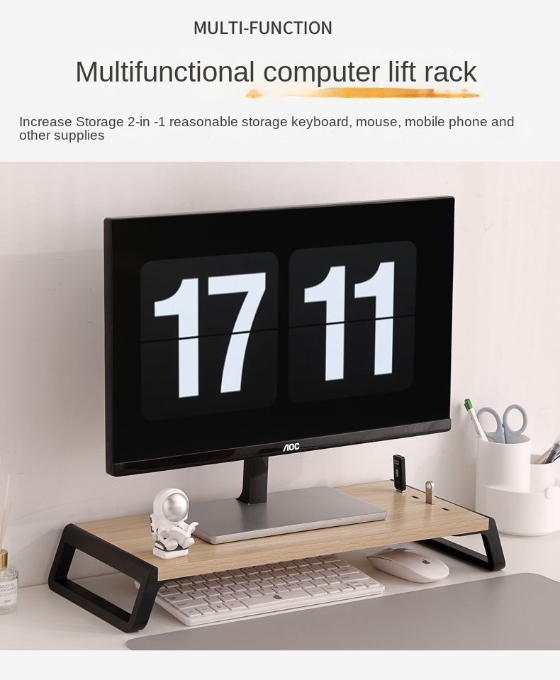 Computer Monitor Elevated Rack Computer Stand Multifunctional Riser ...