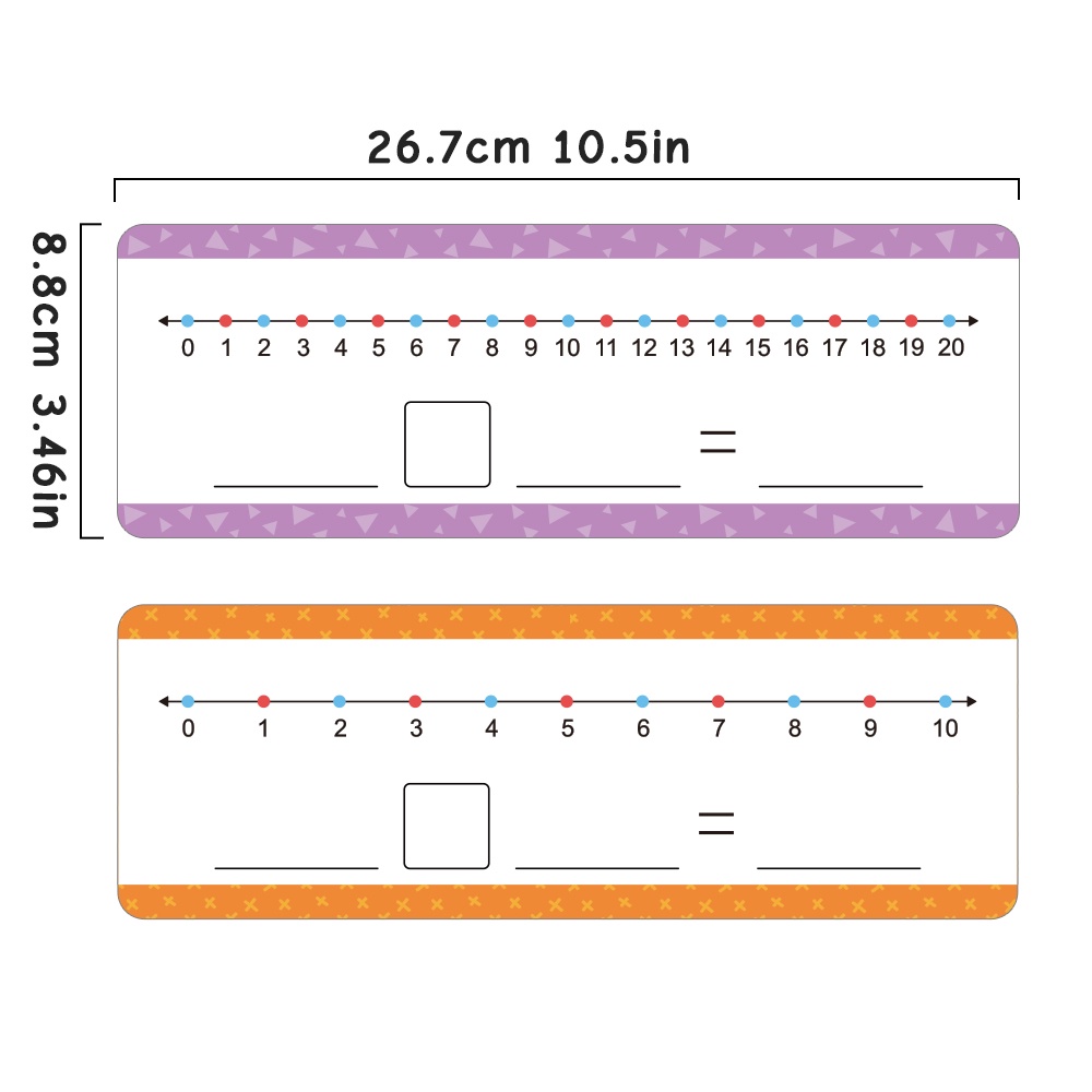 16Pcs Dry Erase Addition and Subtraction Number Line 0-10/ 0-20 ...