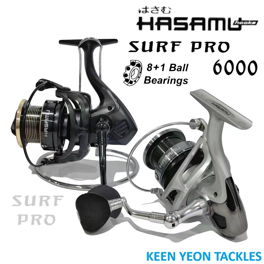 HASAMU SURF PRO 6000 FISHING REEL (SPINNING) | Shopee Singapore