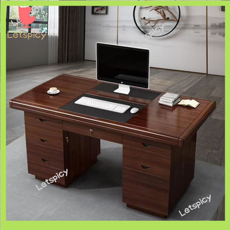 Office Desk With Lock And Drawer Home Desk Organiser Computer Table ...