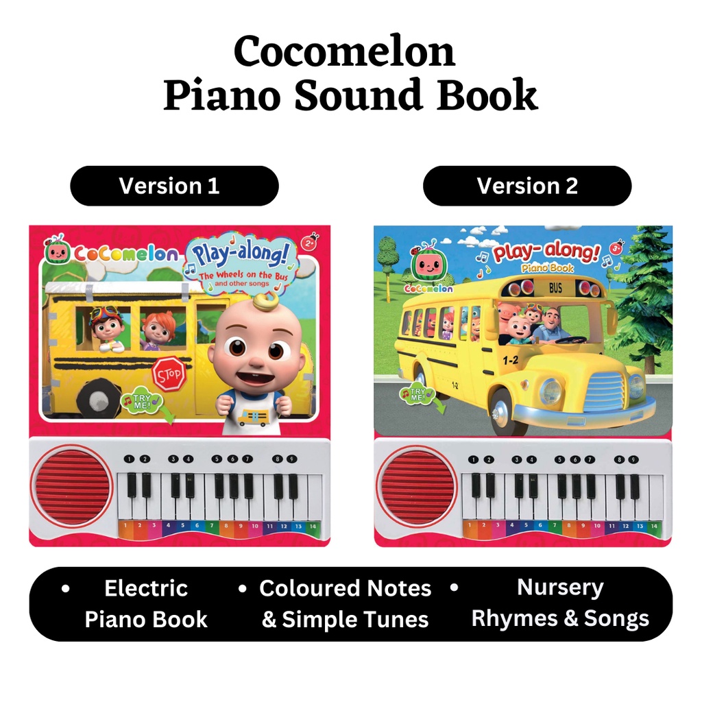 Cocomelon Piano Sound Book for Kids to Play Nursery Rhymes & Songs ...