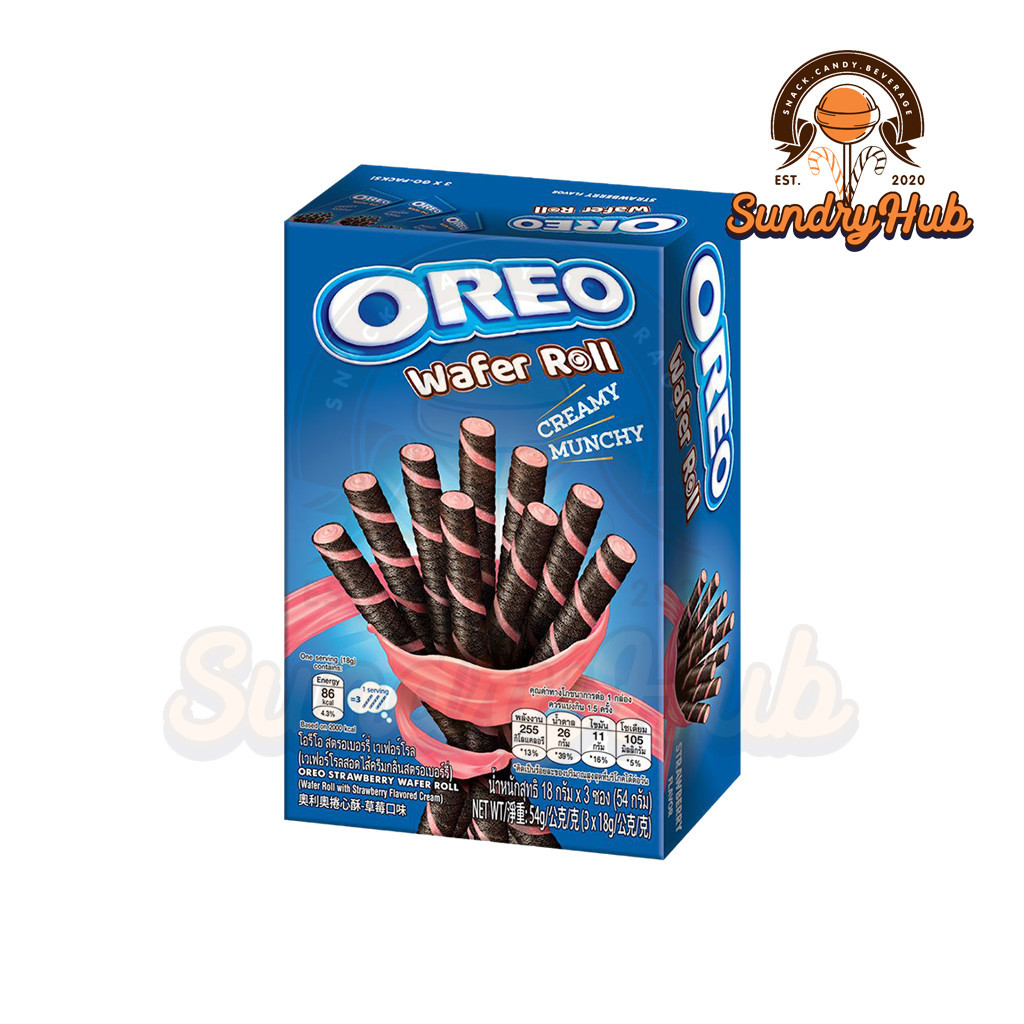 Oreo Wafer Roll Strawberry 54g | Shopee Singapore