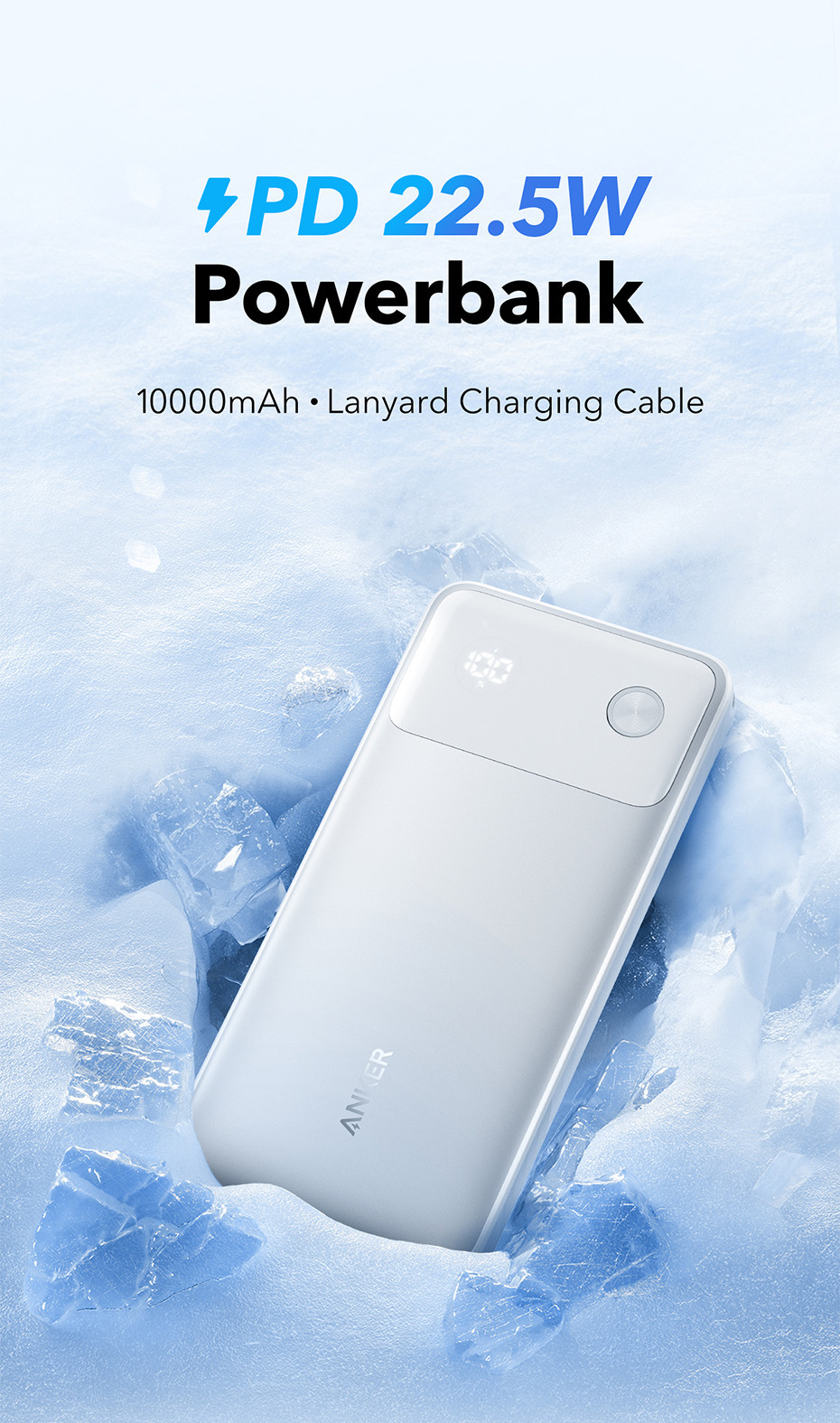 Anker Powercore Power Bank 10000mAh 22.5W Fast Charging USB C Cable ...