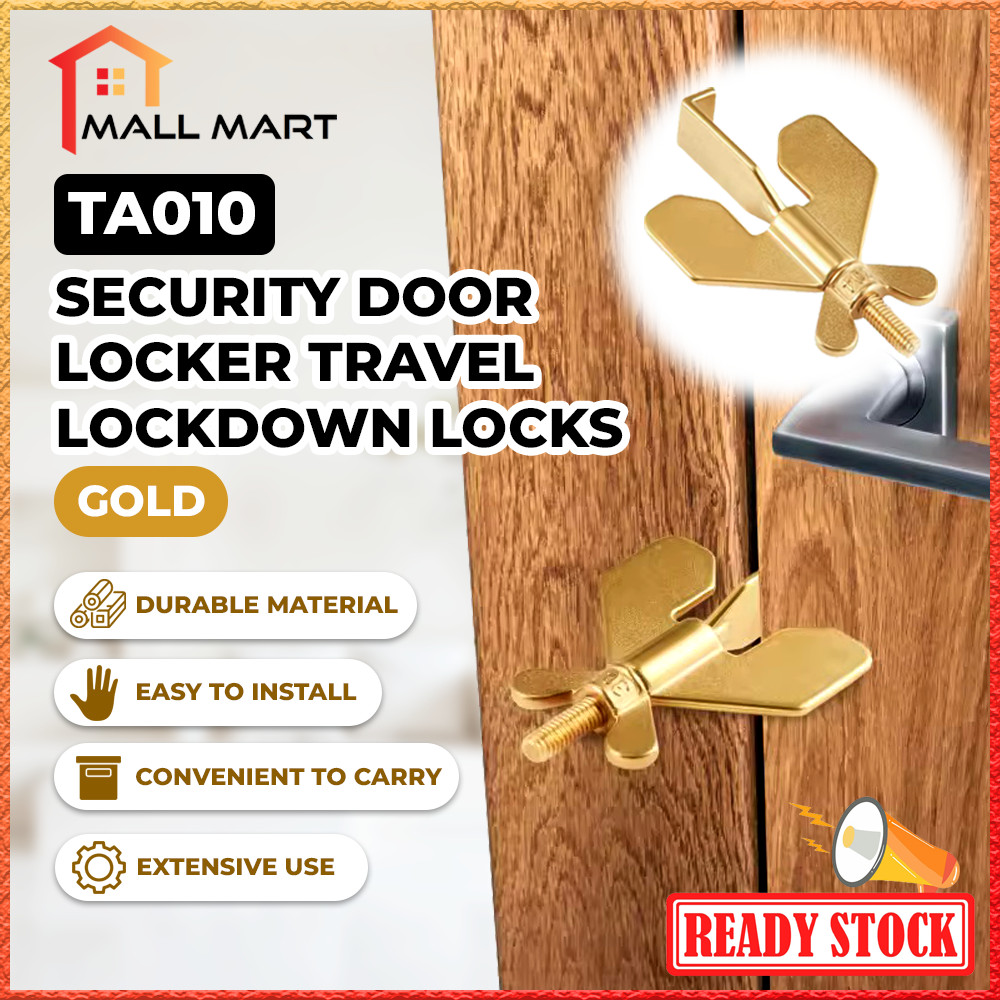 Mallmart TA010 Portable Door Lock travel Security Door Locker for ...