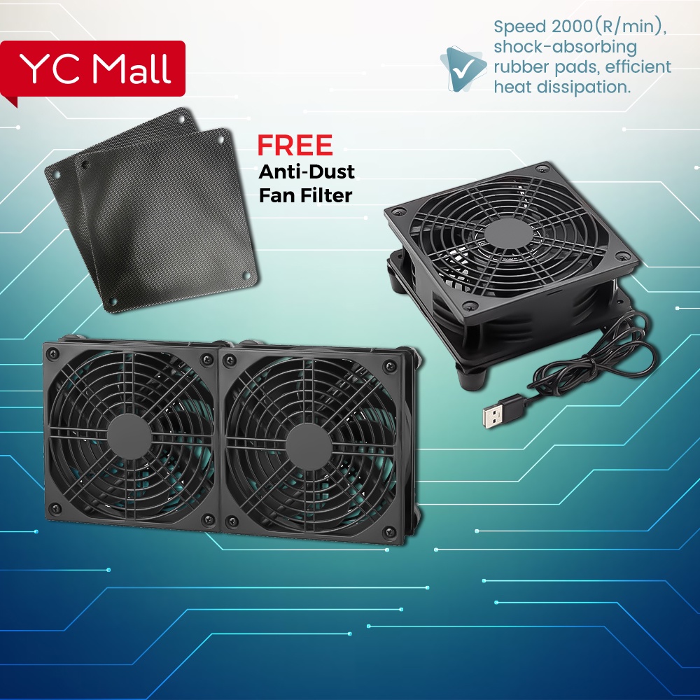 Single & Dual 2000RPM Cooling Fan External Cooler Stand With 5V USB ...