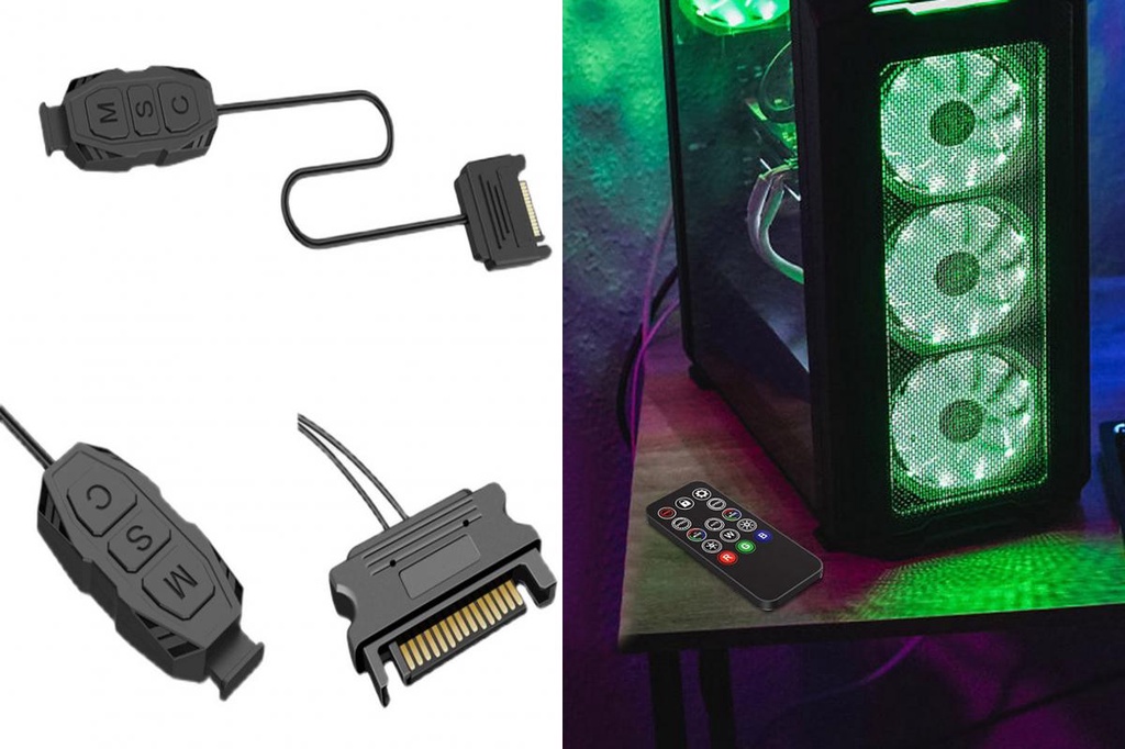 Argb Controller with 14 Keys Remote Case Fan Argb Controller 5v 3pin ...