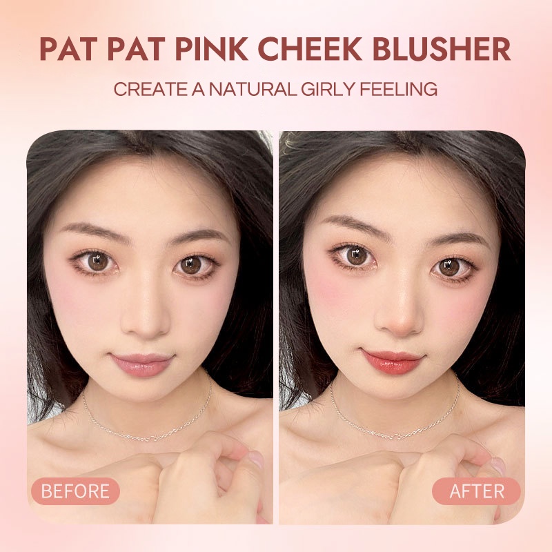 Mushroom Blush with Mirror & Puff Silky Texture Blush Powder Contour ...