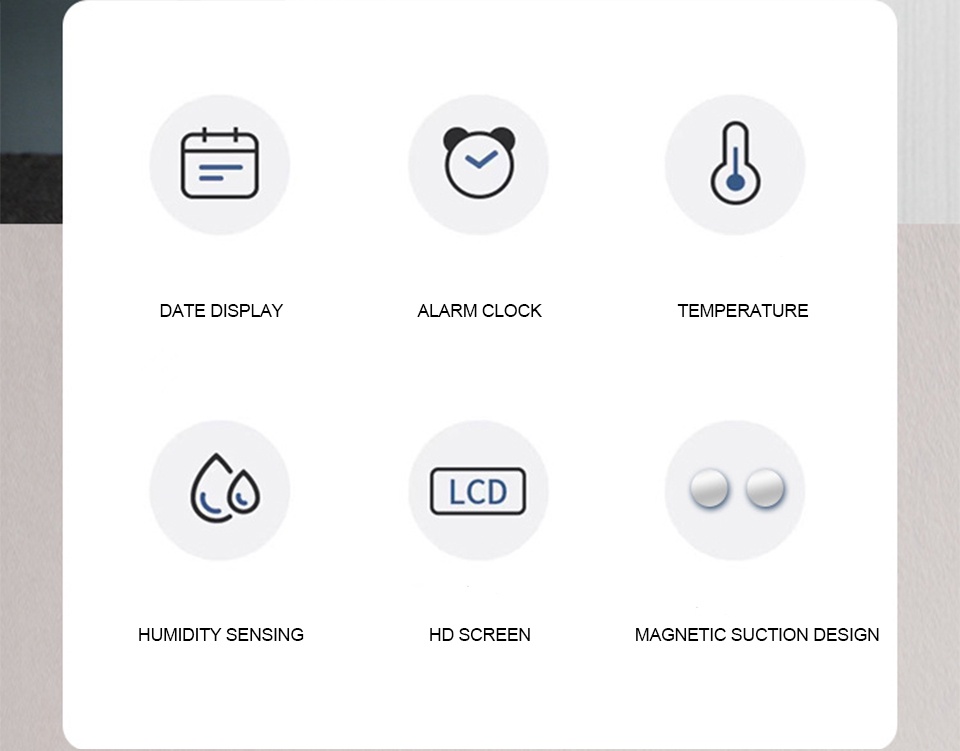 Ultra Thin Electronic Clock Simple Digital Clocks Wall Mounted LCD ...