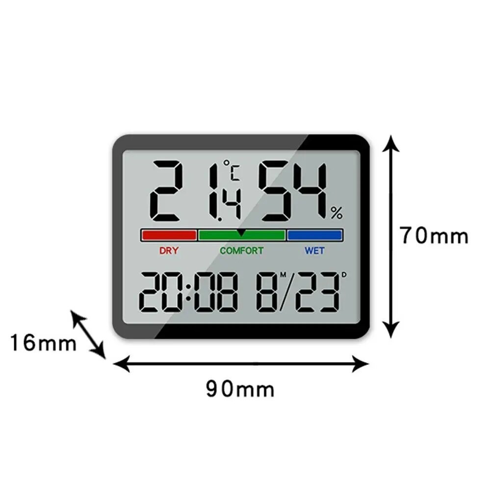 Ultra Thin Electronic Clocks Multifunctional Temperature Humidity LCD ...