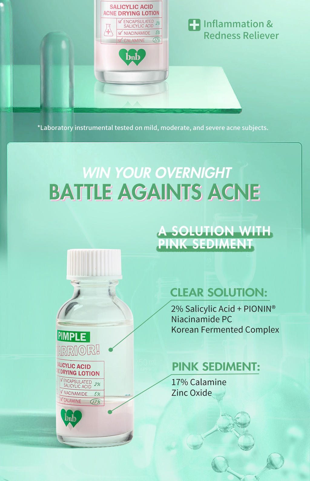 barenbliss BNB Pimple Warrior Salicylic Acid Acne Drying Lotion Triple ...