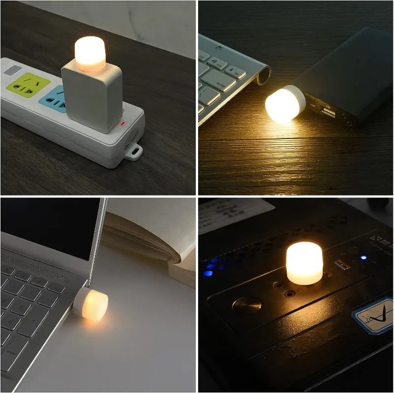 10Pcs Multifunctional USB Plug Night Light / Eye Protection Small Book Lamps / Computer Mobile ...