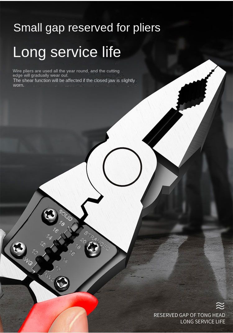 German Multi-Functional Wire Cutter Diagonal Cutting Pliers Industrial-Grade Labor-Saving Pliers ...