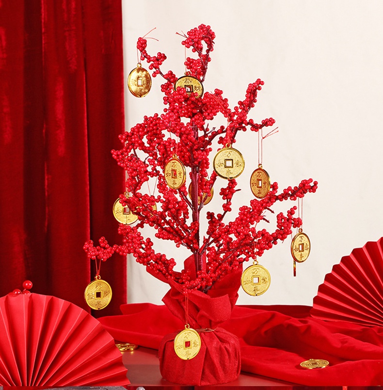 春节Cny Supplies New Year Gold Coin Party Decoration Spring Festival ...