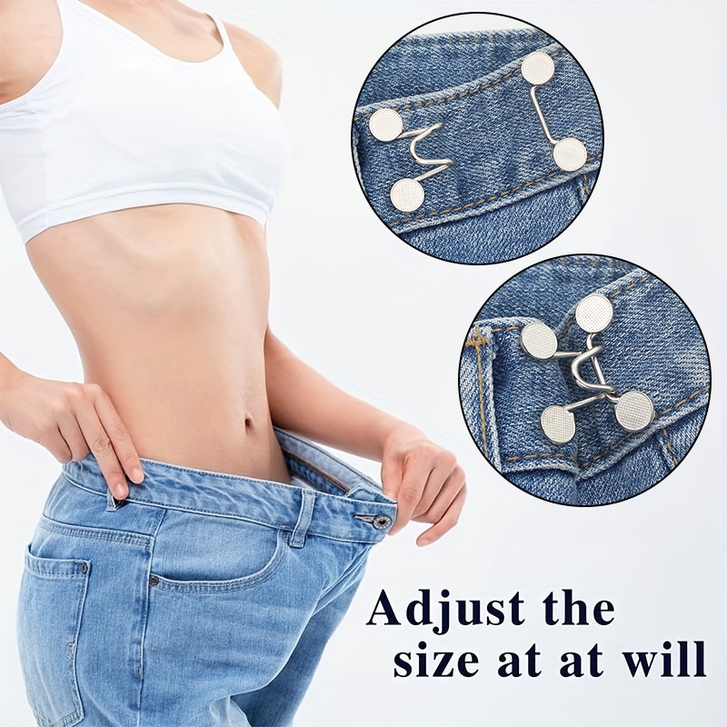 Waist Reduction Magic Clip - Adjustable Hidden Button for Pants Waist ...
