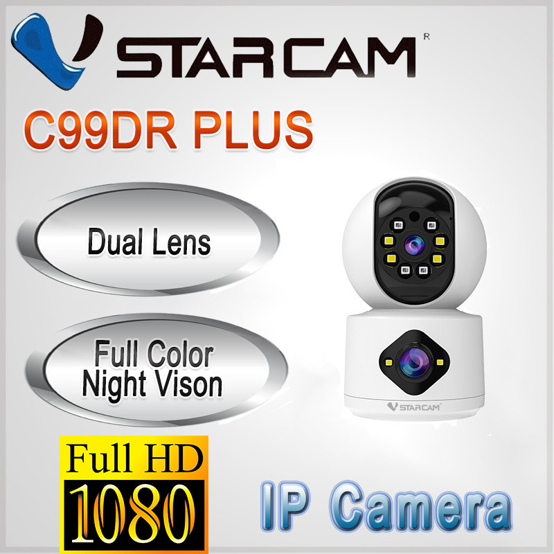Vstarcam C99DR PLUS Dual Lens Dual Screens Baby monitor Wifi CCTV Full ...