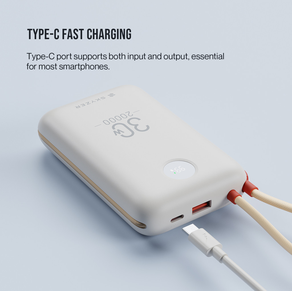Skyzer Power Charge 302 | 30W 20000mAh Powerbank | Shopee Singapore