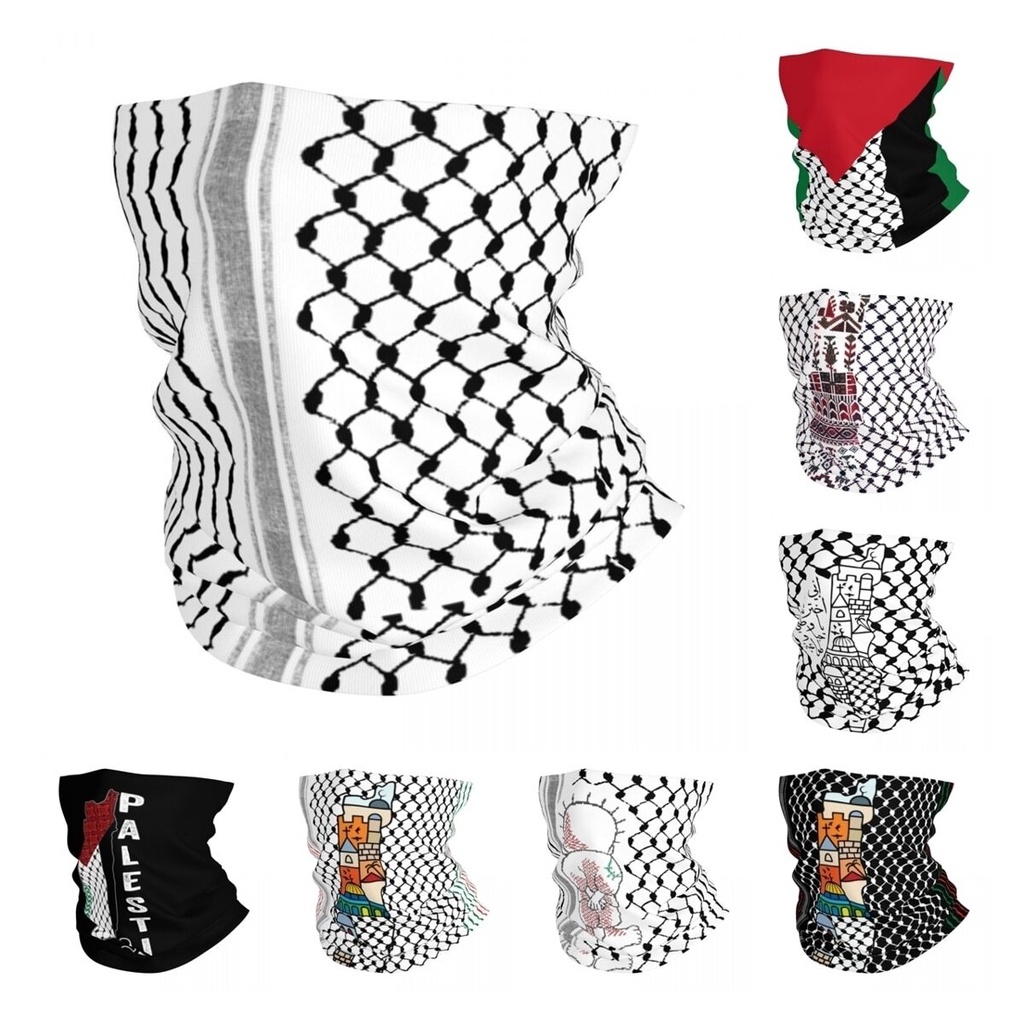 Palestinian Hatta Kufiya Folk Bandana Neck Gaiter Palestine Arabic ...