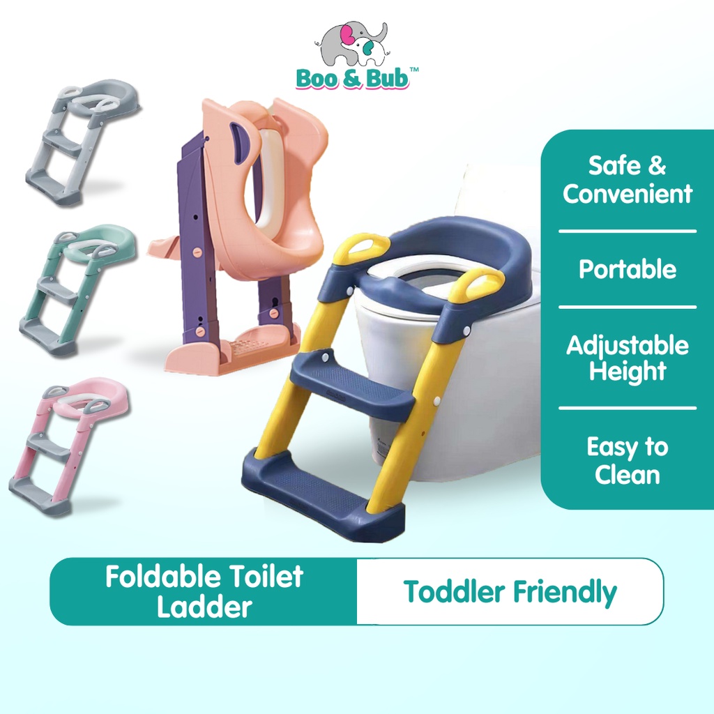 Boo&Bub Kids Foldable Soft-Padded Cushion Toilet Training Seat With ...