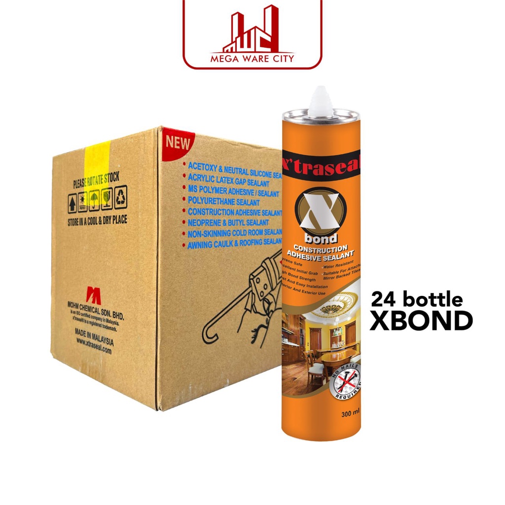 XTRASEAL Xbond Construction Adhesive Sealant Beige 300ml (24 Pcs) X ...
