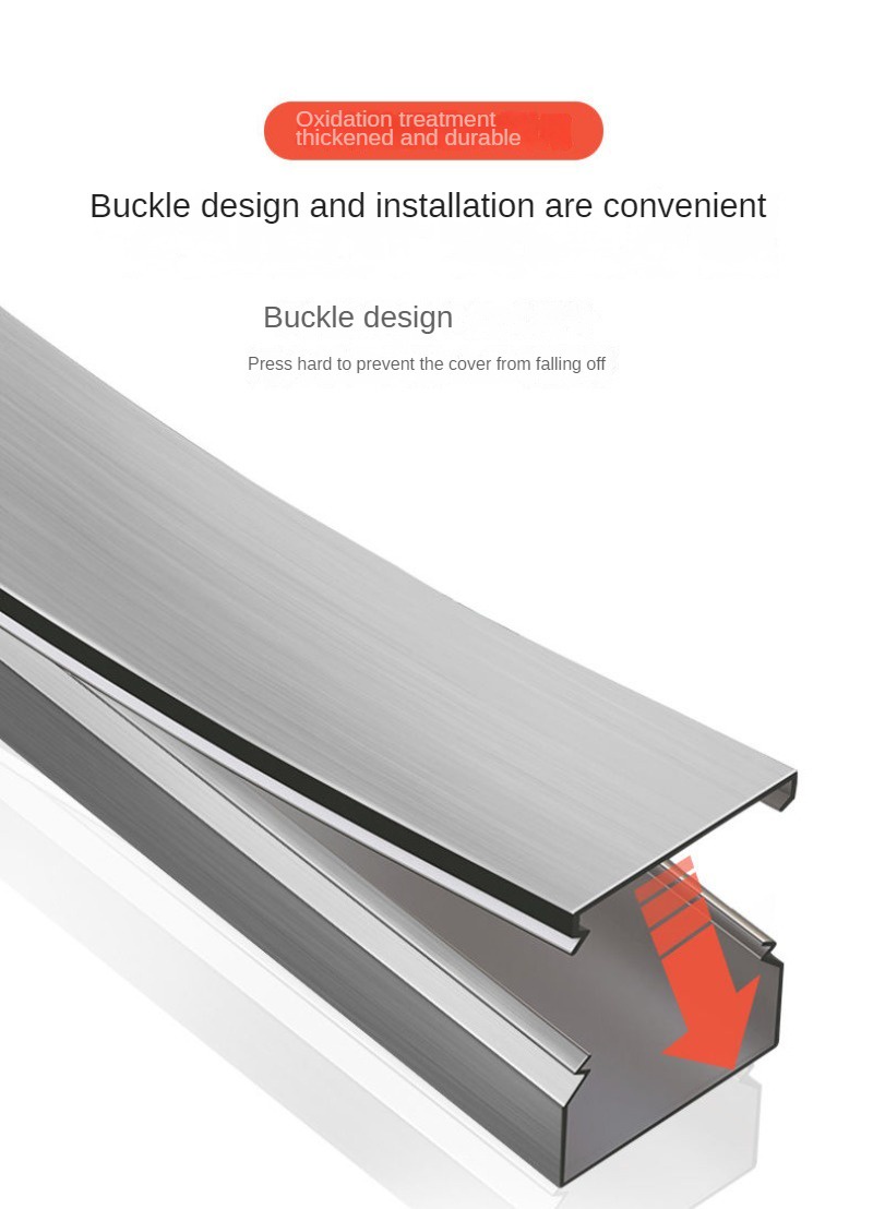 Aluminum Alloy Trunking Square Open-Mounted Trunking U-Shaped Wire ...