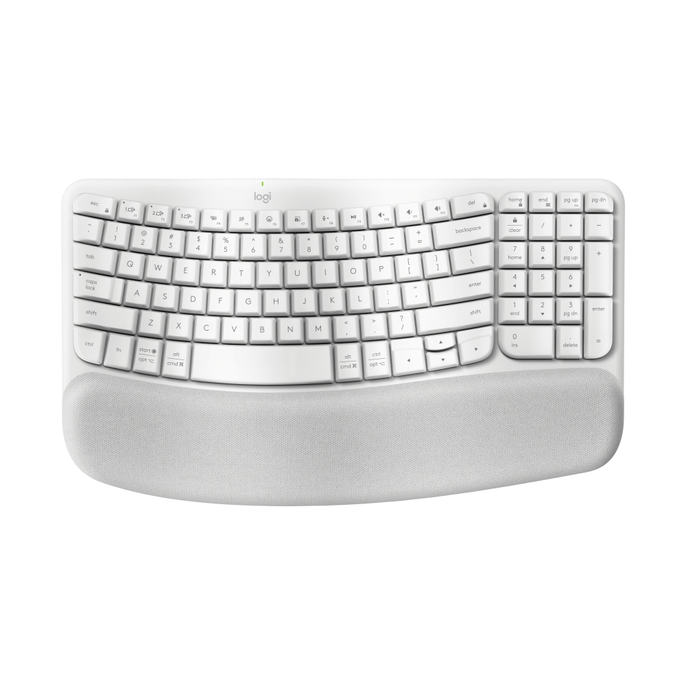 Logitech Wave Keys Ergonomic Wireless Bluetooth Keyboard, Customizable ...