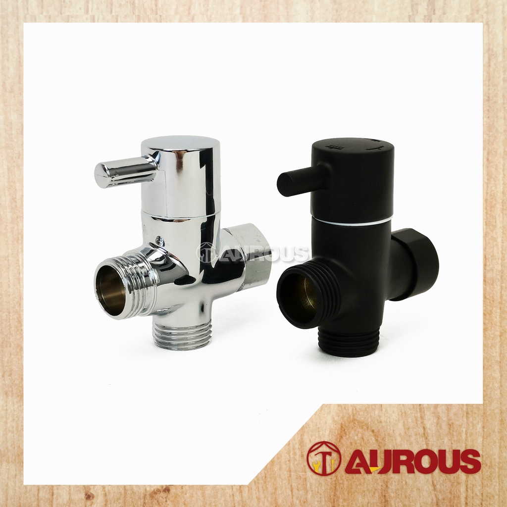 1/2'' COPPER SHOWER 3 WAY DIVERTER VALVE HALF TURN OPERATION (MATT ...