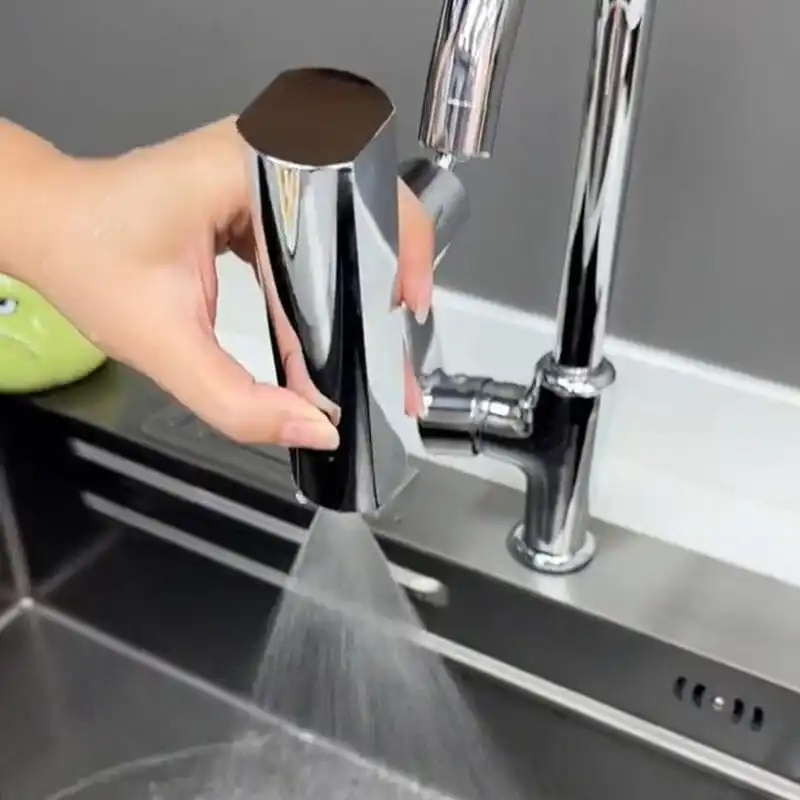720° Rotation 4 in 1 Waterfall Kitchen Faucet 4-Function Kitchen Sink ...