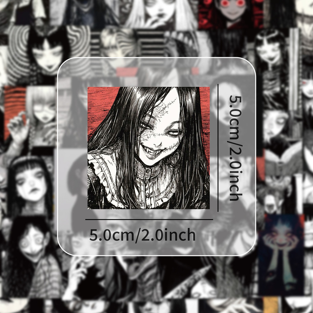 Cartoon Anime Pattern Sticker Set Junji Ito Tomie Anrimimiteddo Horror ...