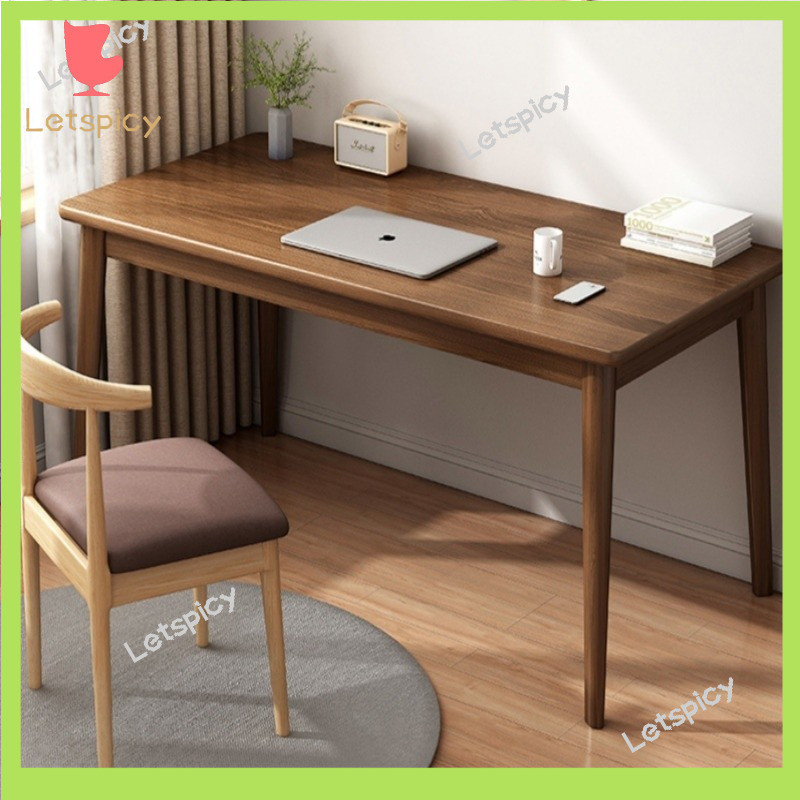 Office Rectangular Solid Wood Table Legs Desk Organiser Computer Table ...