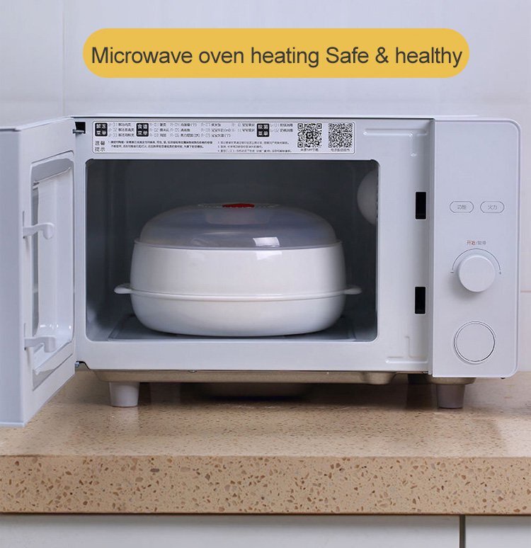 Microwave Oven Double-layer Rounded Steamer | Shopee Singapore