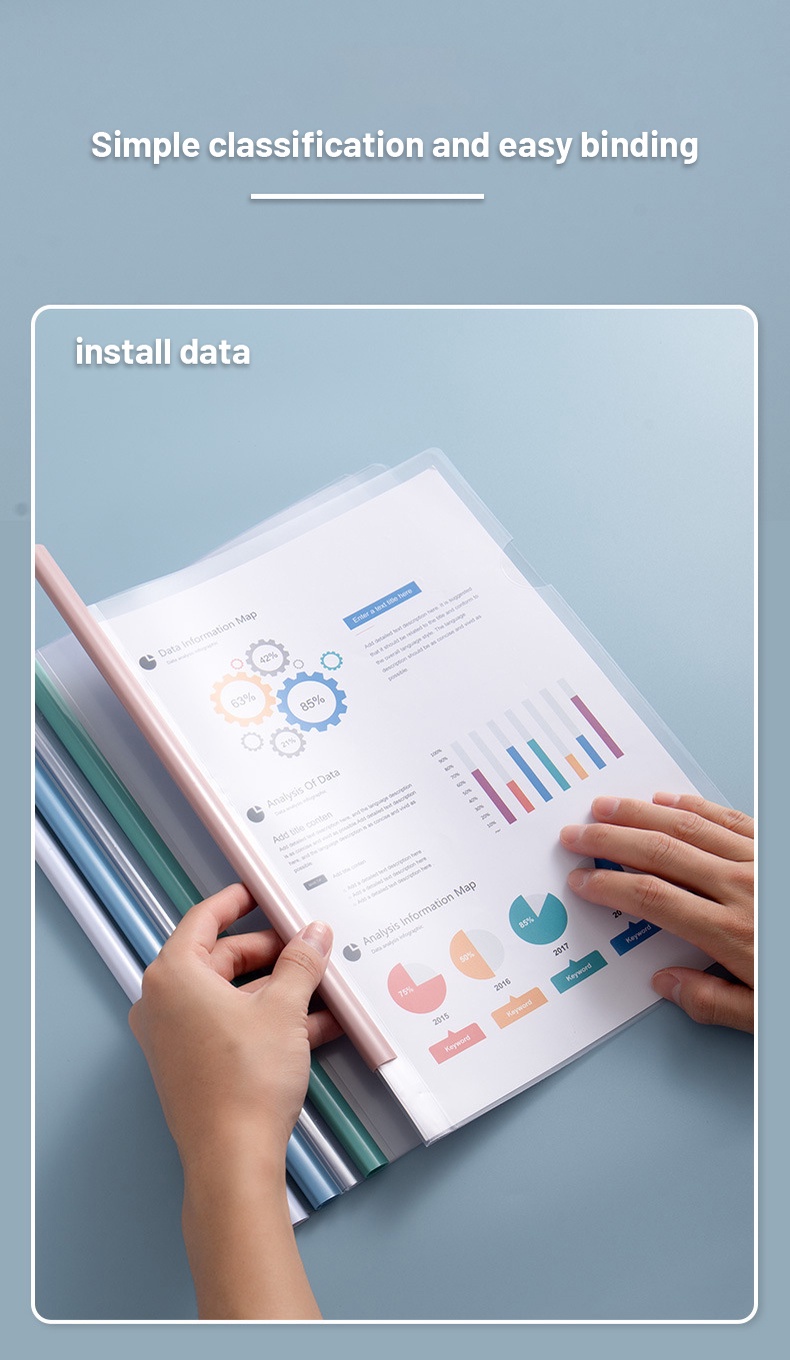 Thicken Folder A4 Plastic File Bag Office Organizers Document Organizer ...