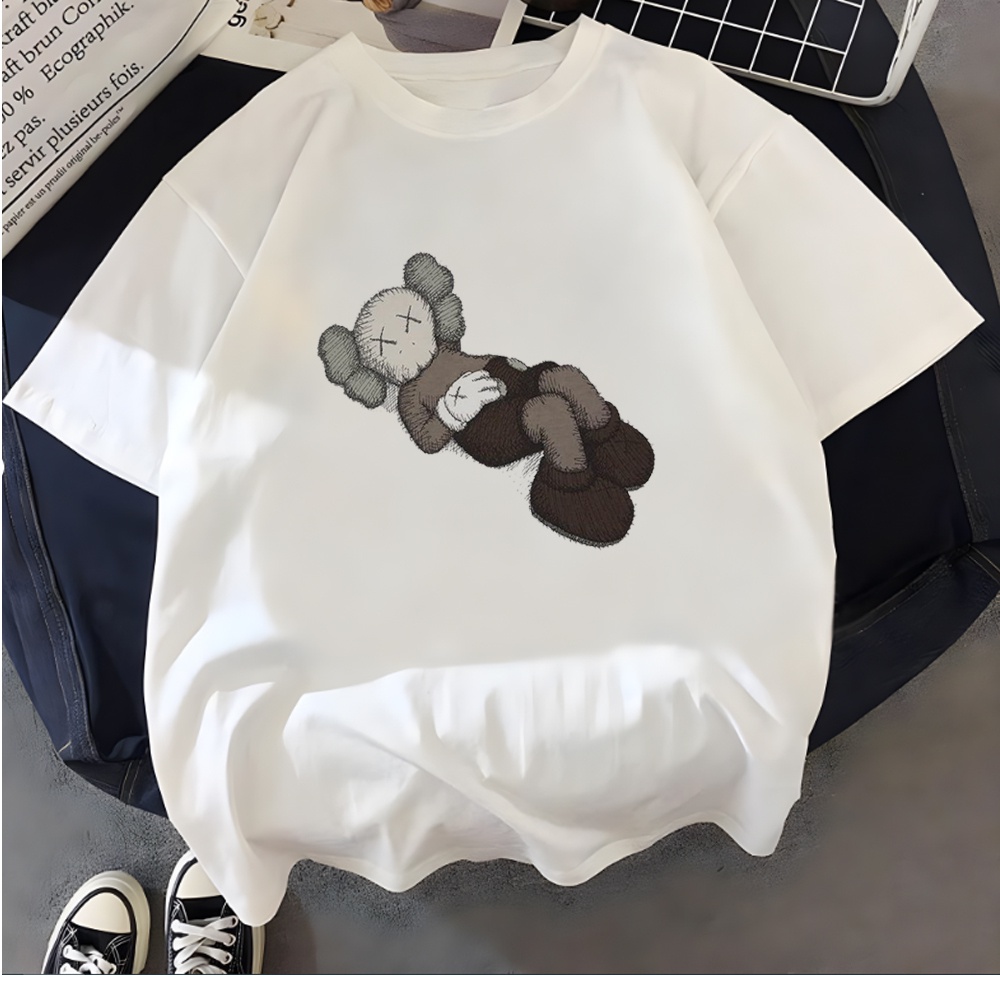 Kaws t shirt women harajuku comic manga Tee female streetwear comic ...