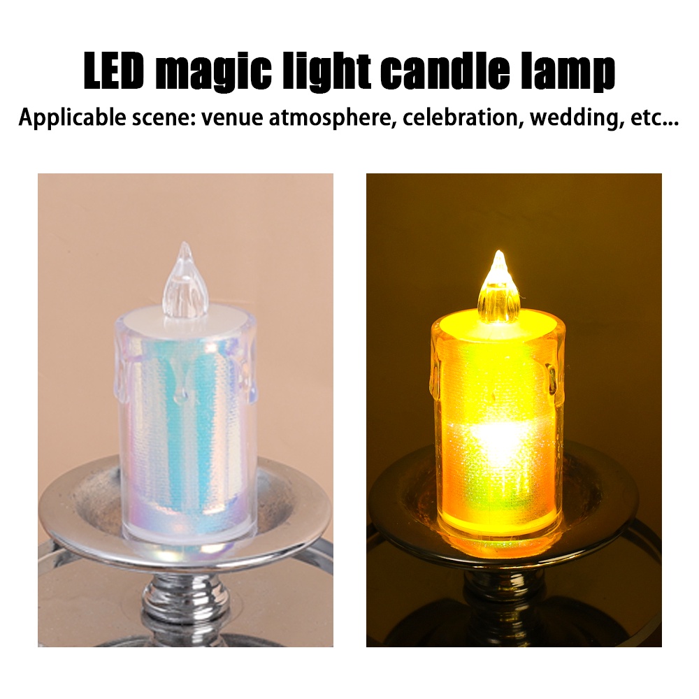 Acrylic LED Flameless Electric Candle Light / Flashing Battery Powered ...
