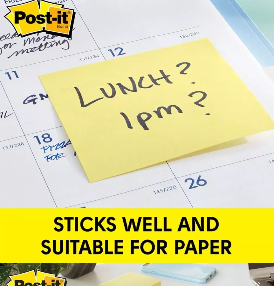 3M™ Post-it® Super Sticky Pop-Up Notes, R330-12SSCY, 90 sheets/pack, 3 ...