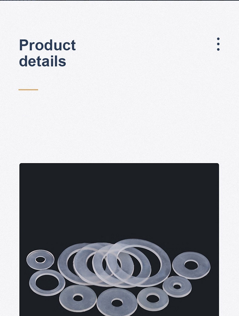 Soft PE Plastic Flat Gasket Washers Insulating Gaskets Plastic Washer ...