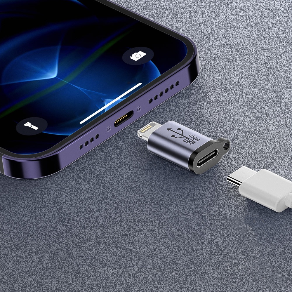 1 Pcs 480Mbps Aluminum Alloy Mini Adapter Micro USB/Mini USB/8-Pin to ...