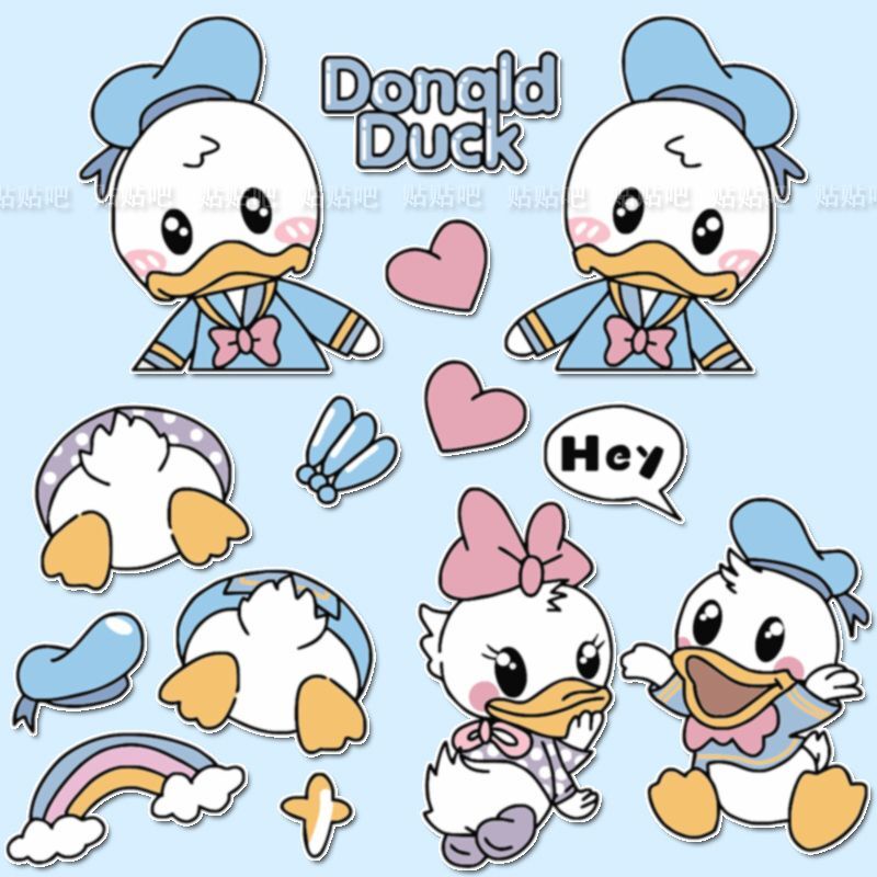 Cartoon Cartoon Trendy Unique Creative Donald Duck Sticker Laptop ...