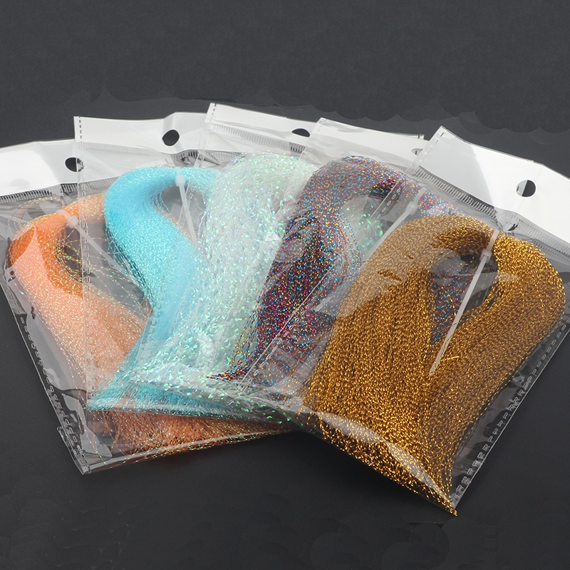 5g/bag Flies Tying Crystal Flash Holographic Tinsel Krystal Flashabou ...
