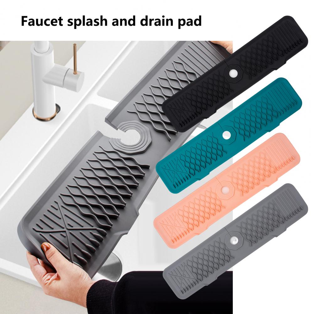 Faucet Draining Mat Large Non-slip High Toughness Folding Faucet Drying ...