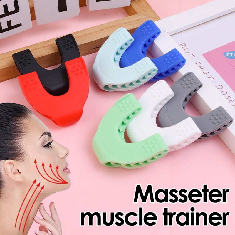 Women Men Beauty Tool / Silicone Bite Balls Jaw Exerciser / Cheekbones ...